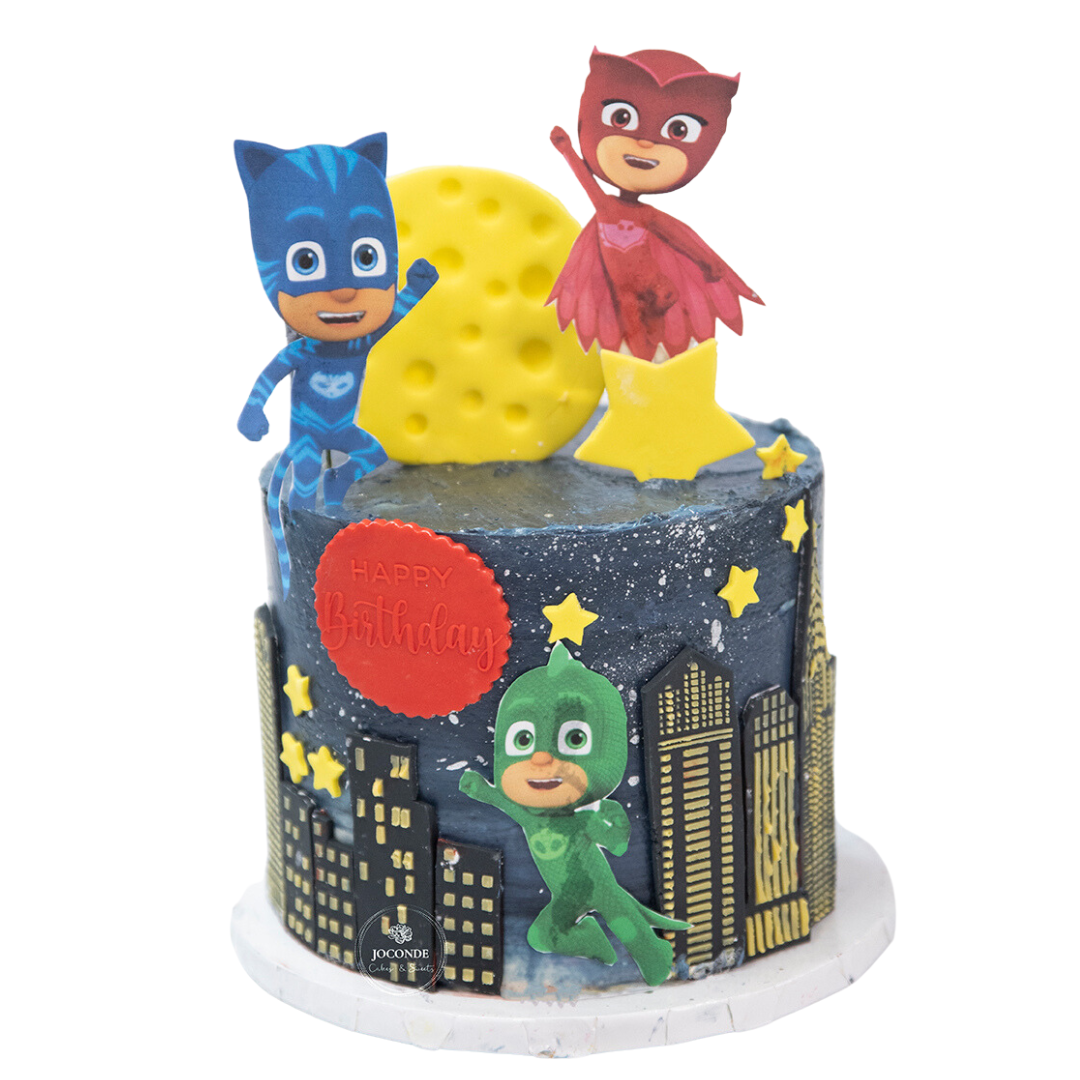 PJ Masks Birthday Cake – Joconde Cakes & Sweets